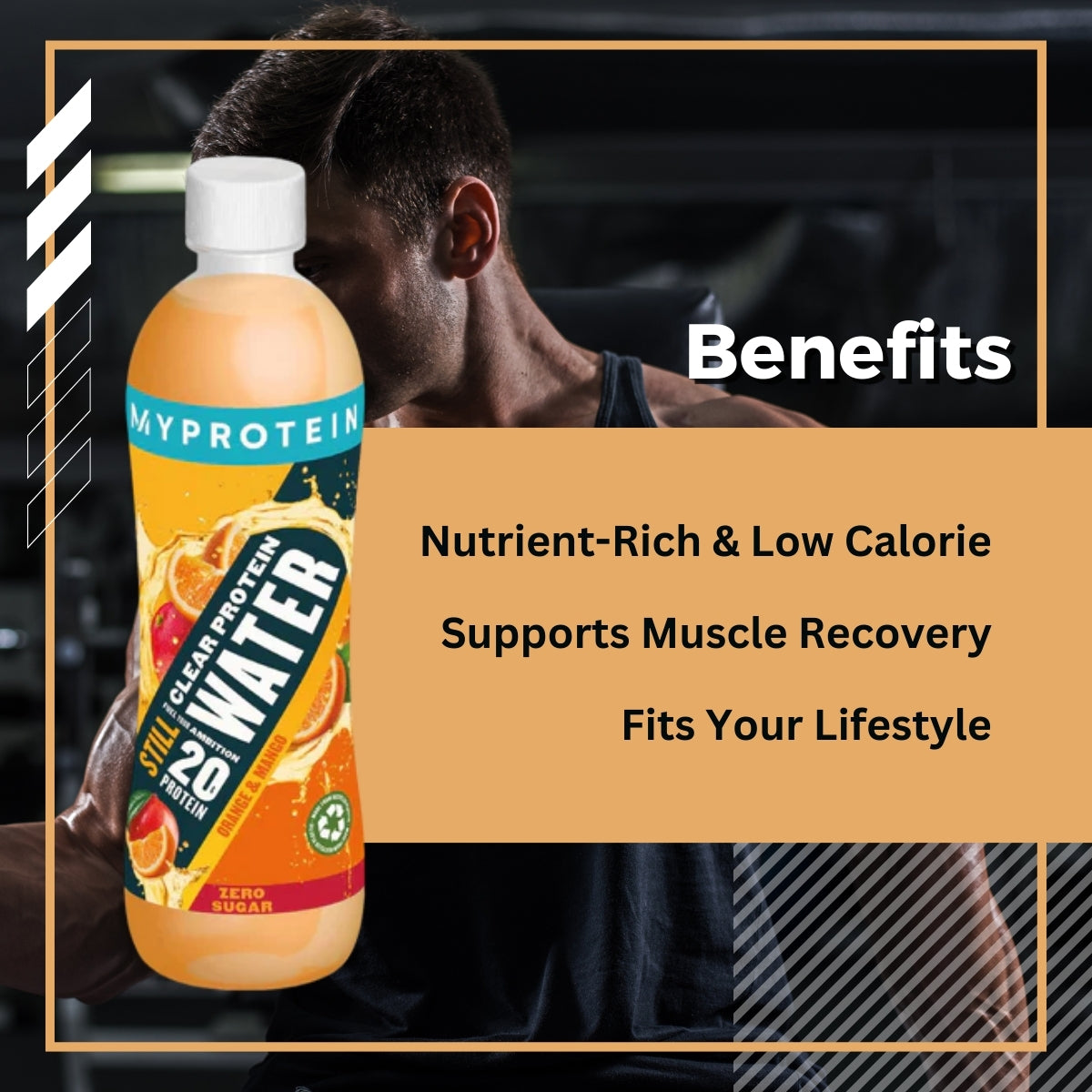 MyProtein Clear Protein Water, High Protein Drink, Zero Sugar, 20g of