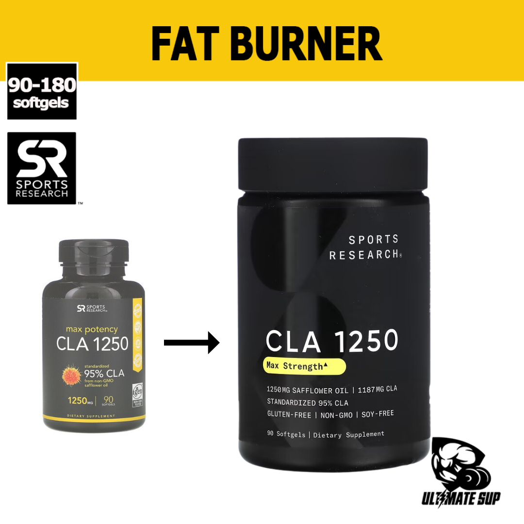 Sports Research, CLA 1250, Fat Burner, 1250 mg, 180 Softgels