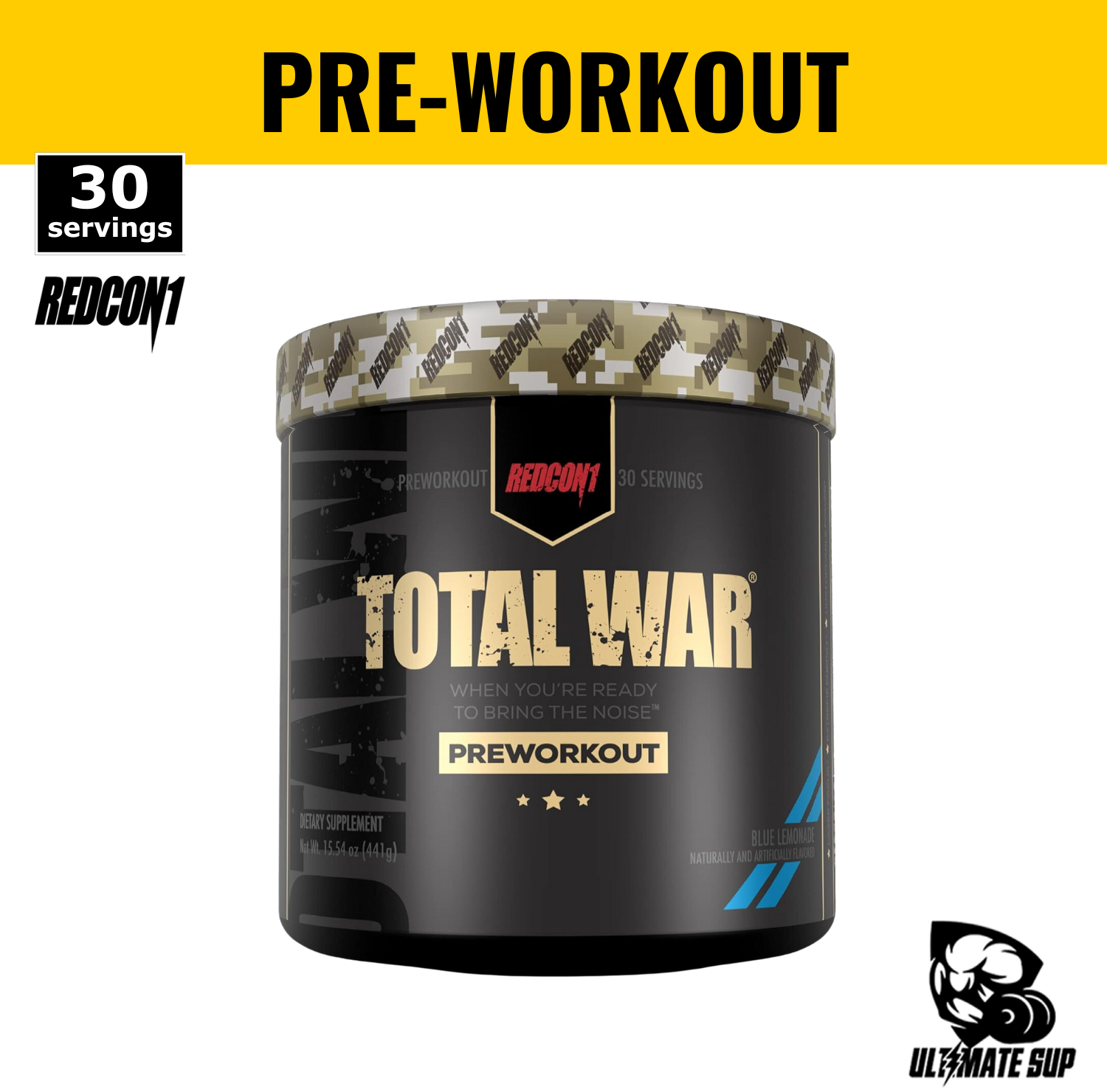 Redcon1, Total War Pre-Workout, 15.77 oz (447 g) – Ultimate Sup