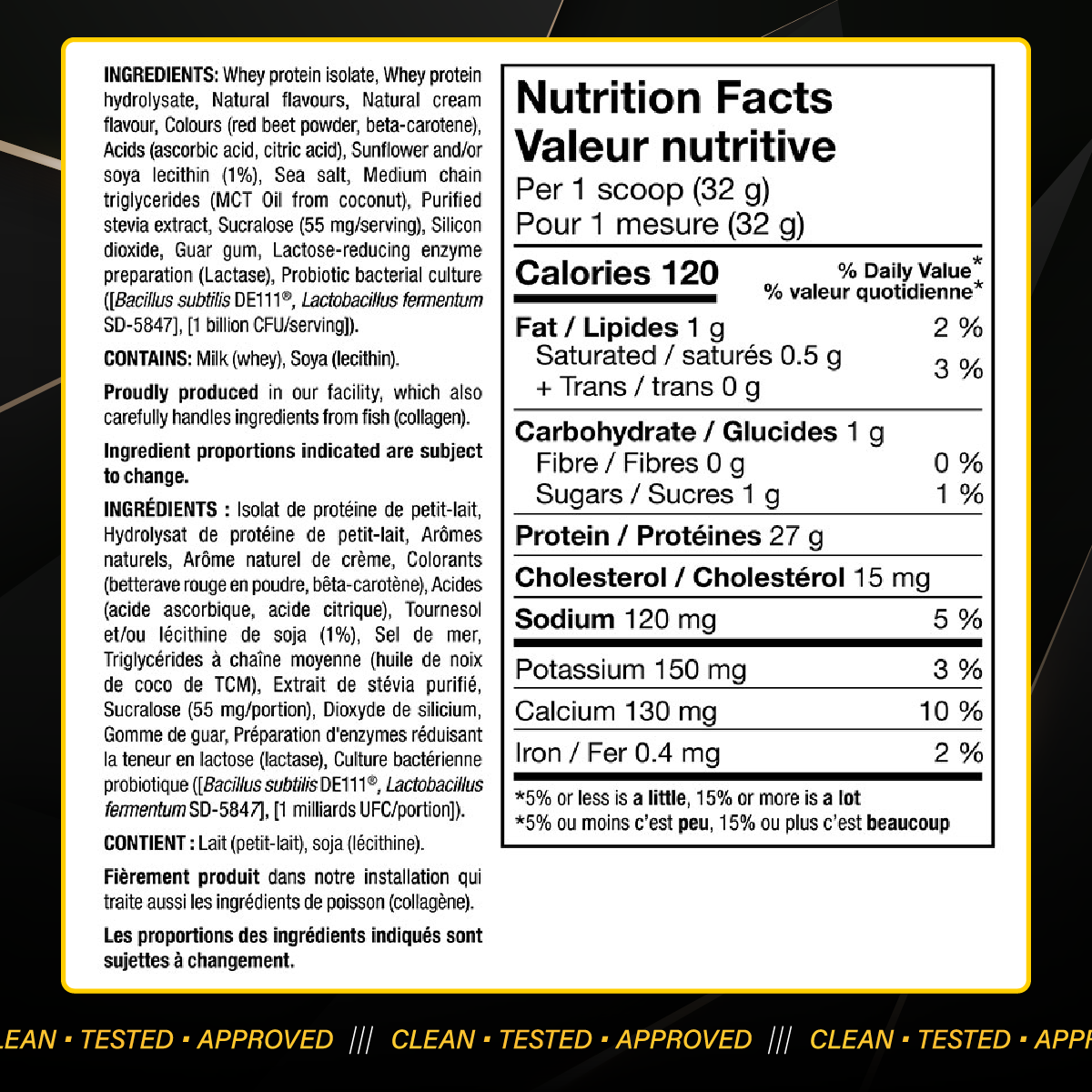 PVL Gold Series Iso Gold, 100% Whey Protein Isolate & Hydrolysate, Mus