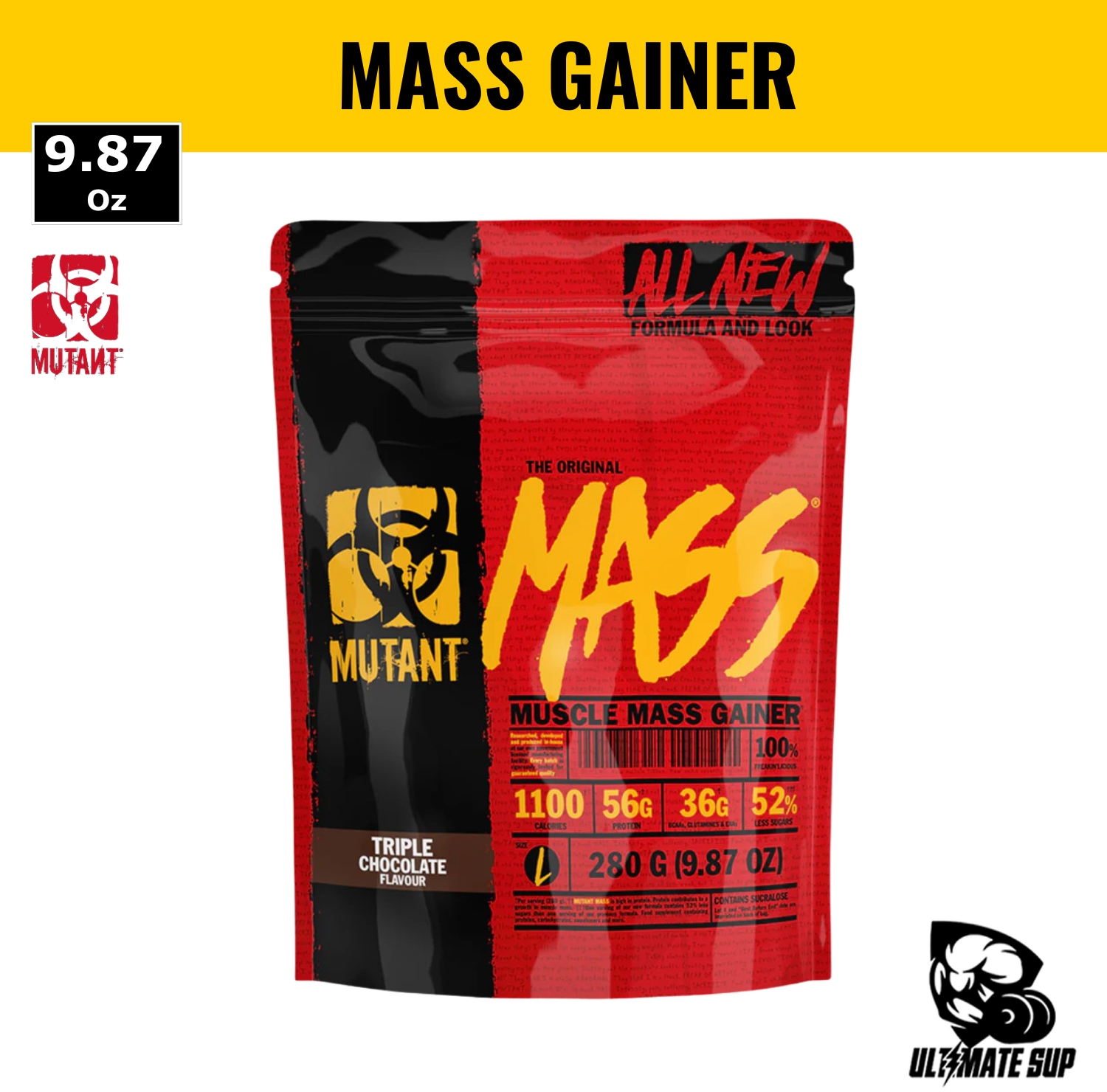 MUTANT MASS, Muscle Mass Gainer, Weight Gainer Protein Powder With Whe ...