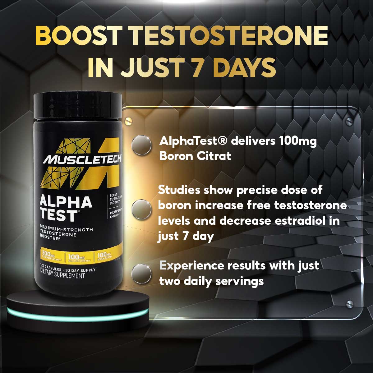 MuscleTech Pro Series Alpha Test Boost Test 120 - 240 Capsules, 60-120