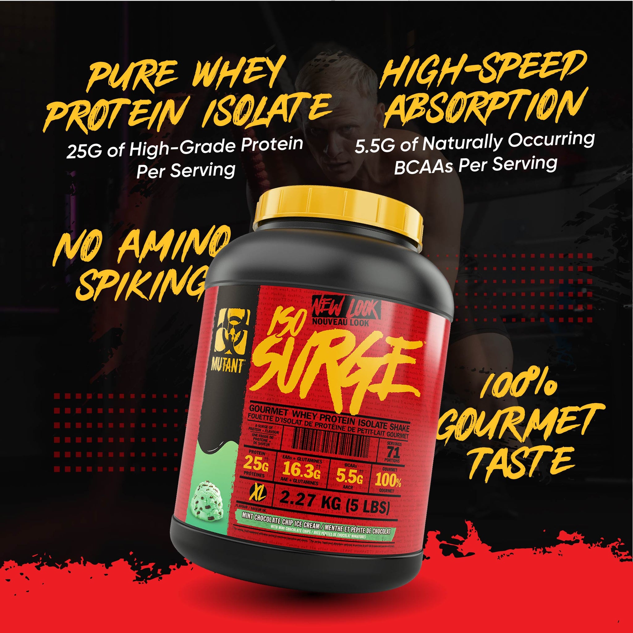 Mutant, ISO Surge, Whey Protein Isolate, 727 g (1.6 lbs) - 2.27 kg (5