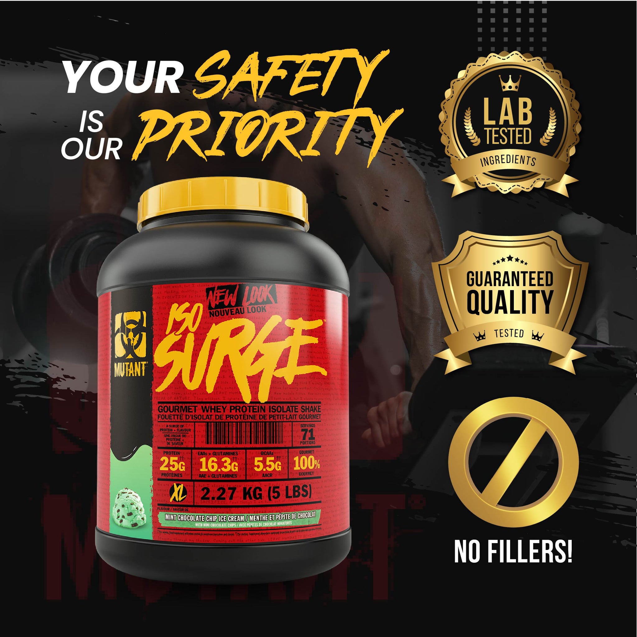 Mutant, ISO Surge, Whey Protein Isolate, 727 g (1.6 lbs) - 2.27 kg (5
