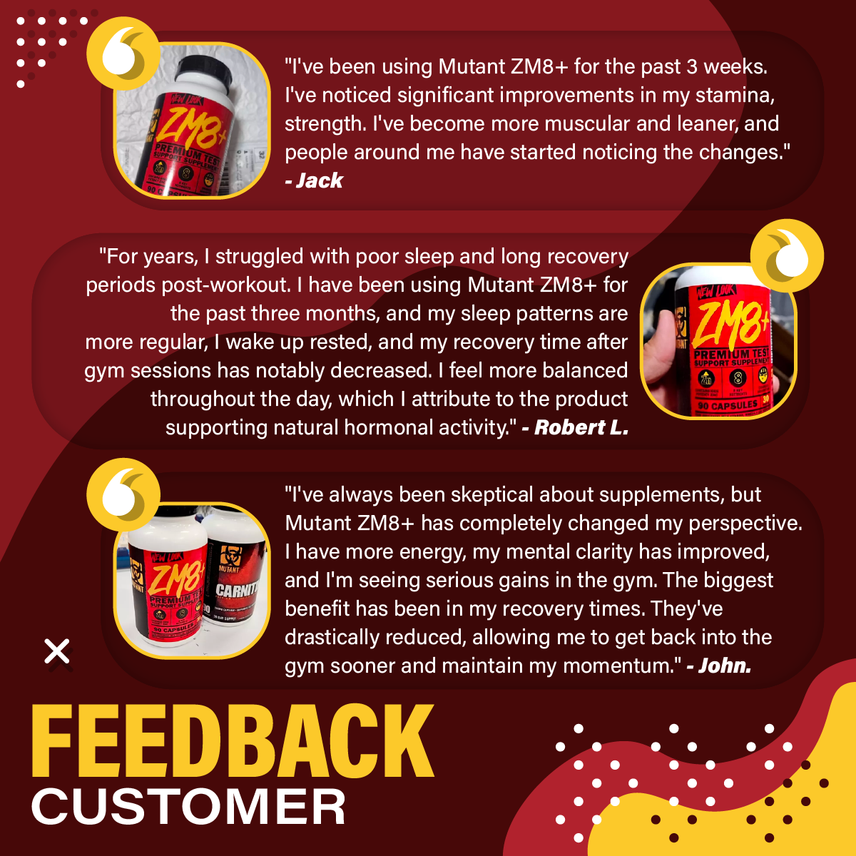 Mutant ZM8+ Testosterone Booster, 90 Capsules