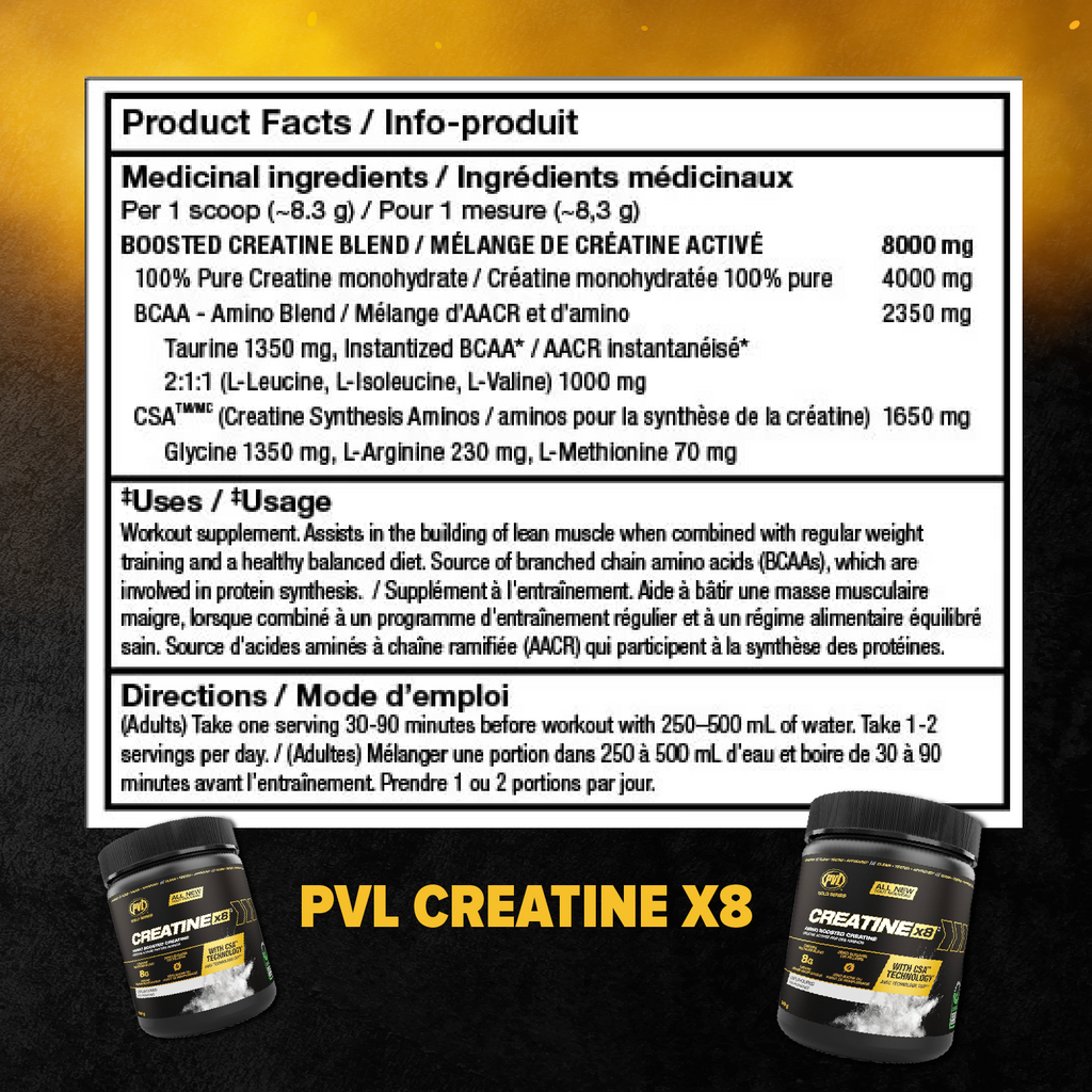 PVL Gold Series Creatine X8, 249g