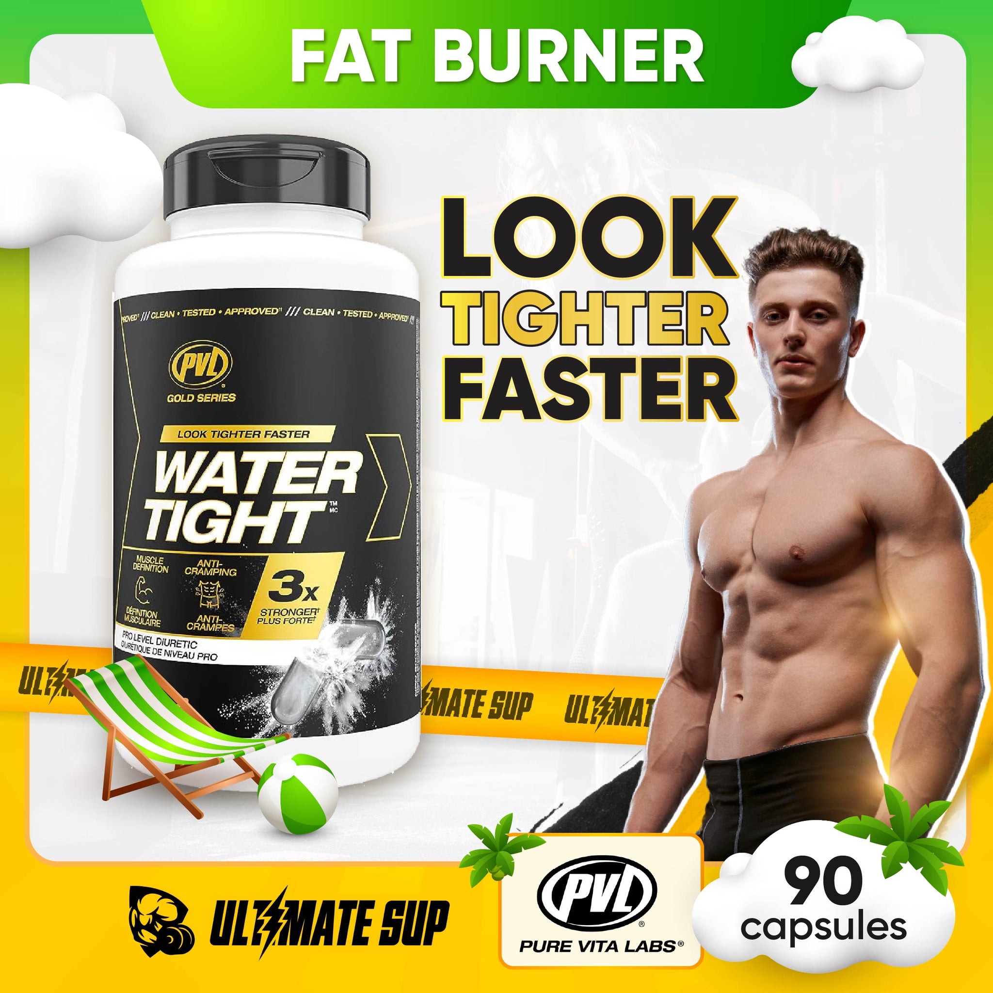 PVL Gold Series, Pro Level Diuretic, 90 capsules