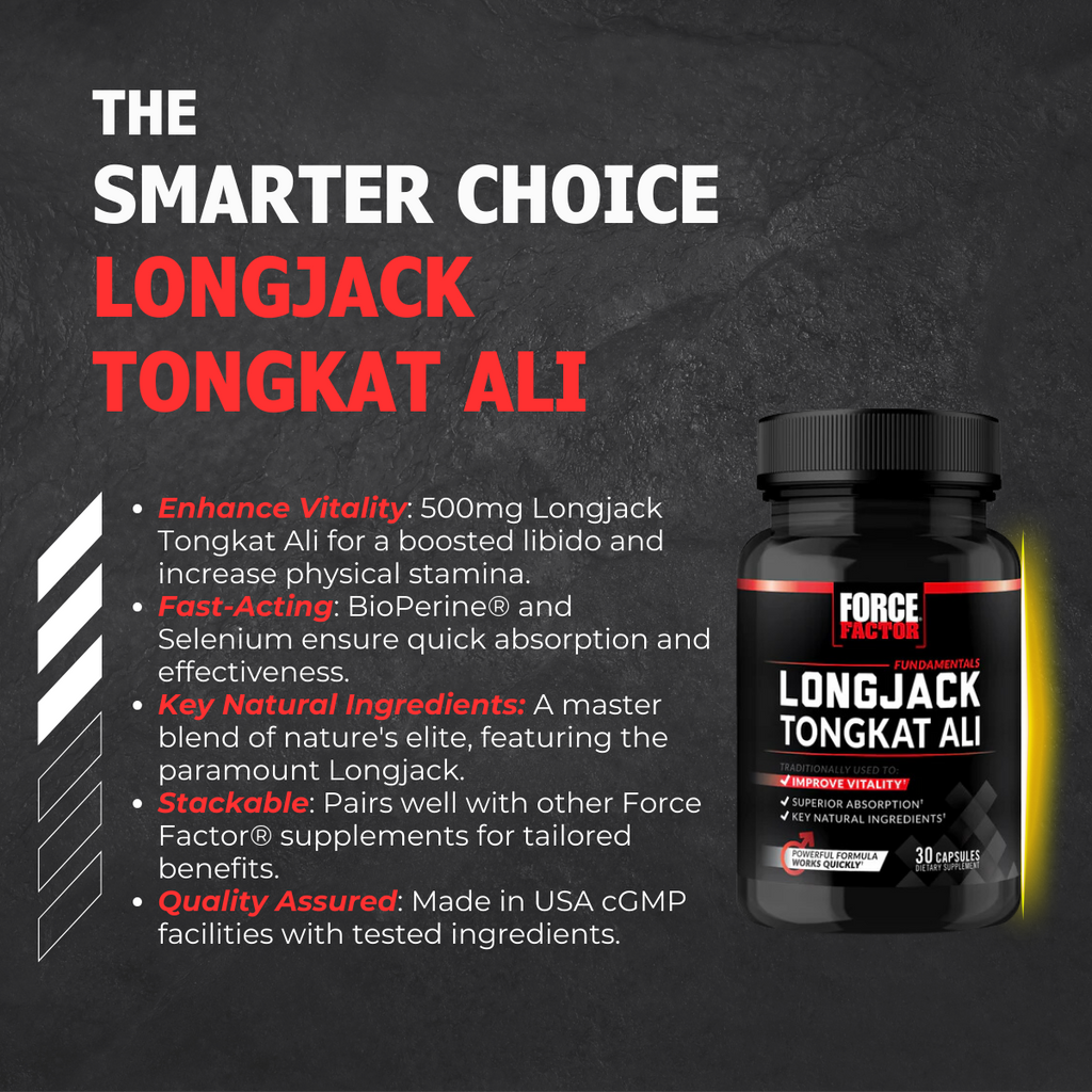 Force Factor, Longjack Tongkat Ali, Support Male Vitality and Improve