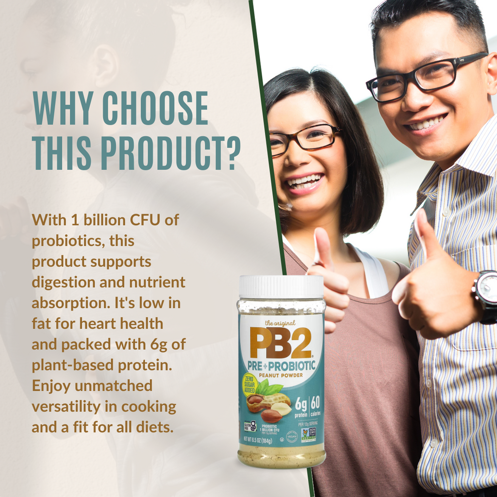 PB2 Foods, The Original PB2, Pre + Probiotic Peanut Powder, 6.5 oz (184 g)