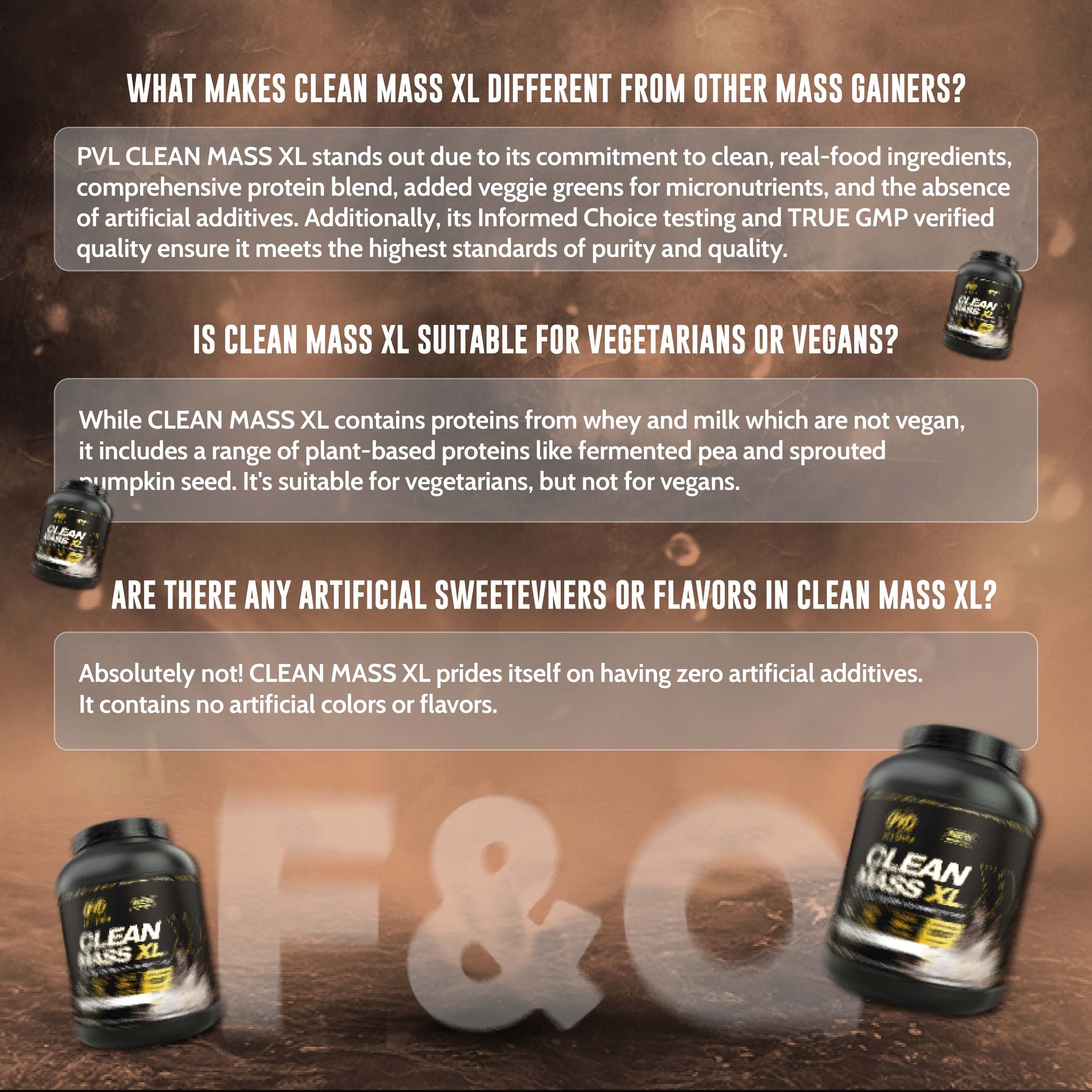 PVL Clean Mass XL, EAAs, BCAAs & glutamine, Muscle Recovery, 5LBS