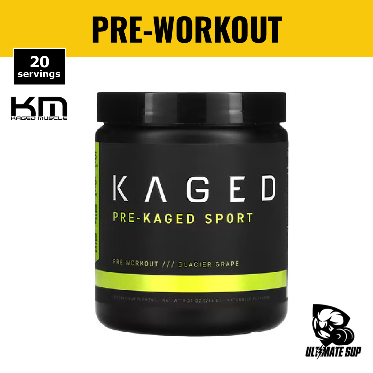 Kaged, PRE KAGED Sport, Pre Workout, 20 servings – Ultimate Sup
