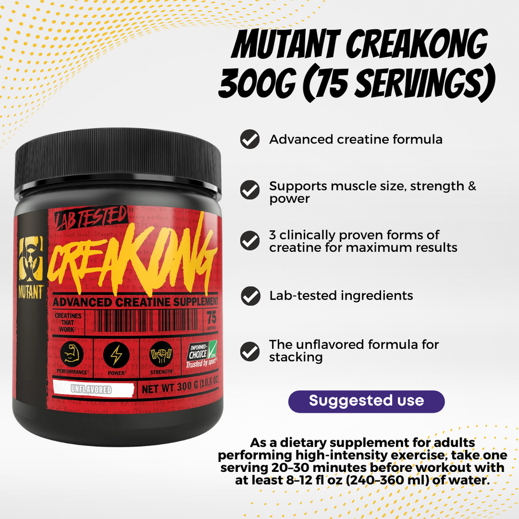 Mutant CREAKONG CX8, Creatine Monohydrate + Amino Acid Supplement, 249