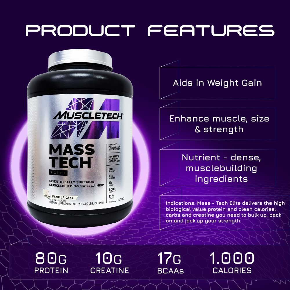 Muscletech MassTech Extreme 2000 | Whey Protein Powder | Mass Gainer