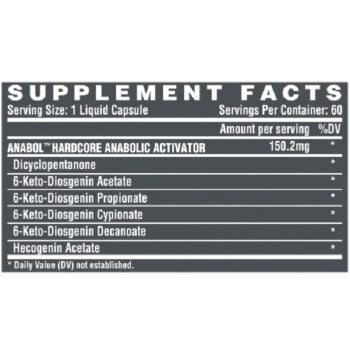 Nutrex Research Anabol Hardcore To Build Muscle, Anabolic Activator, 6