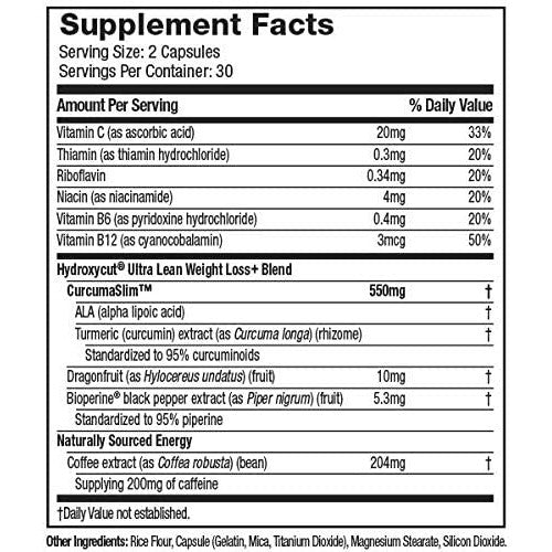 Hydroxycut, Ultra Lean Healthy Fat Burner, 60 Capsules