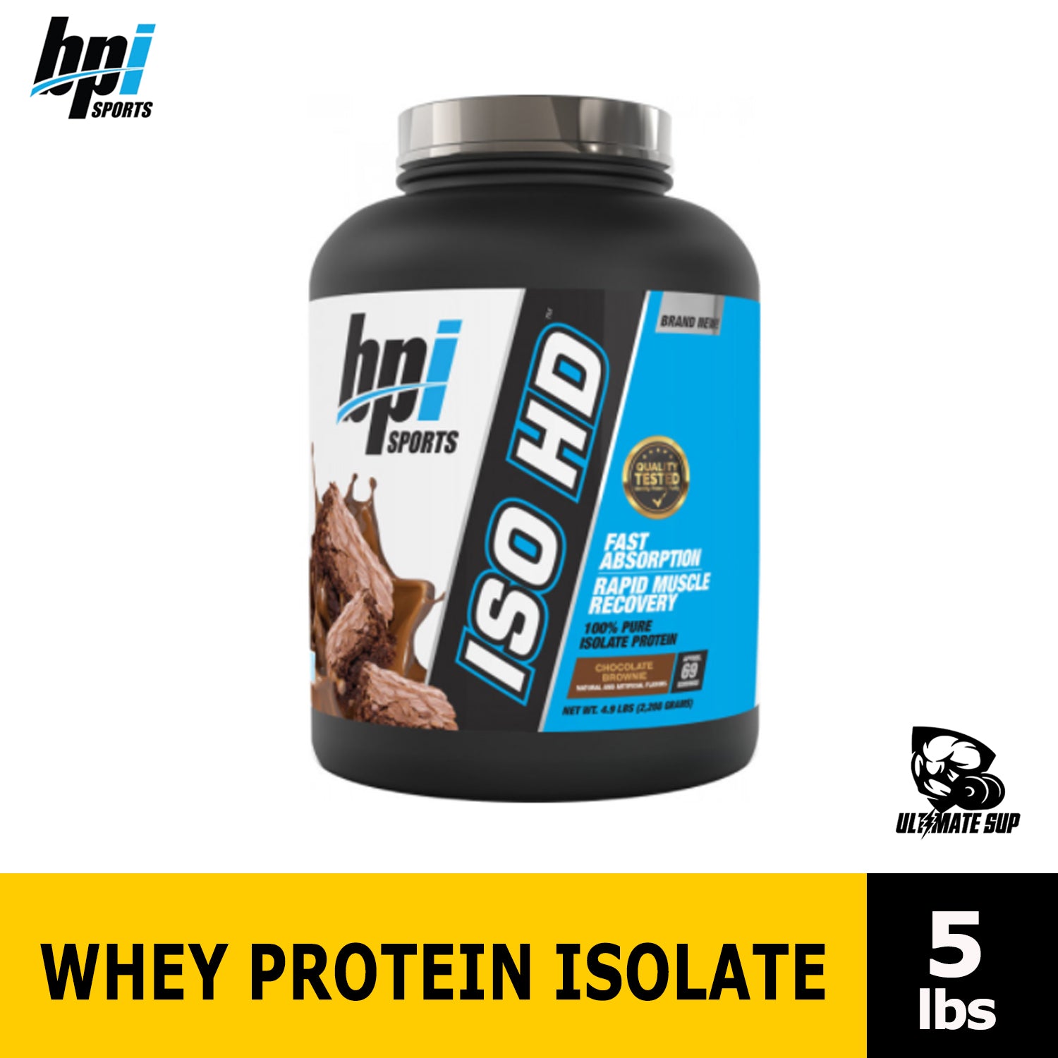 BPI Sports ISO HD Ultra-Pure 100% Whey Protein Isolate 5lbs
