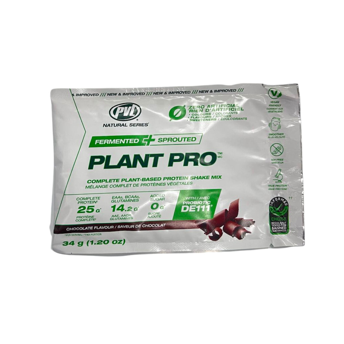 PVL, Plant Pro, Plant Based Protein Powder, Single Serve 34g