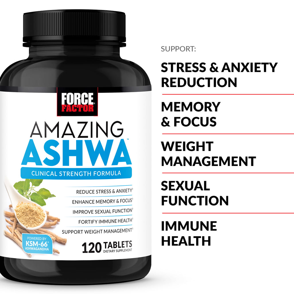 Force Factor, Amazing Ashwa, 60 Soft Chews & 120 Tablets