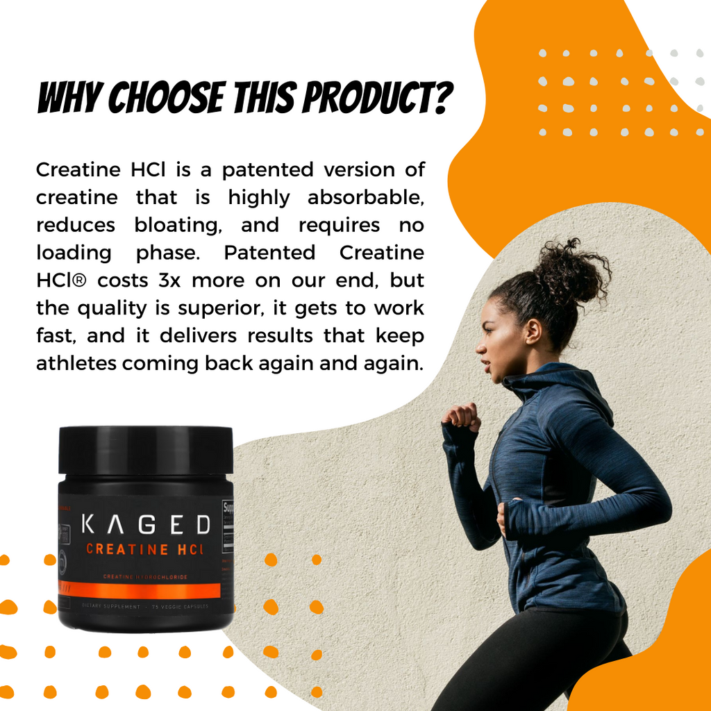 Kaged Muscle Patented C-HCI Creatine HCI 75 Veggie Capsules