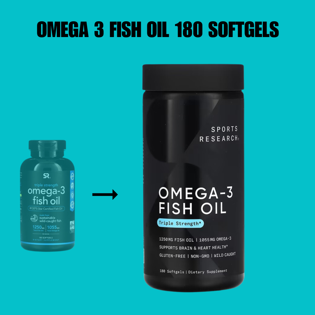 Sports Research, Omega-3 Fish Oil, 1250 mg, 30-180 Softgels – Ultimate Sup
