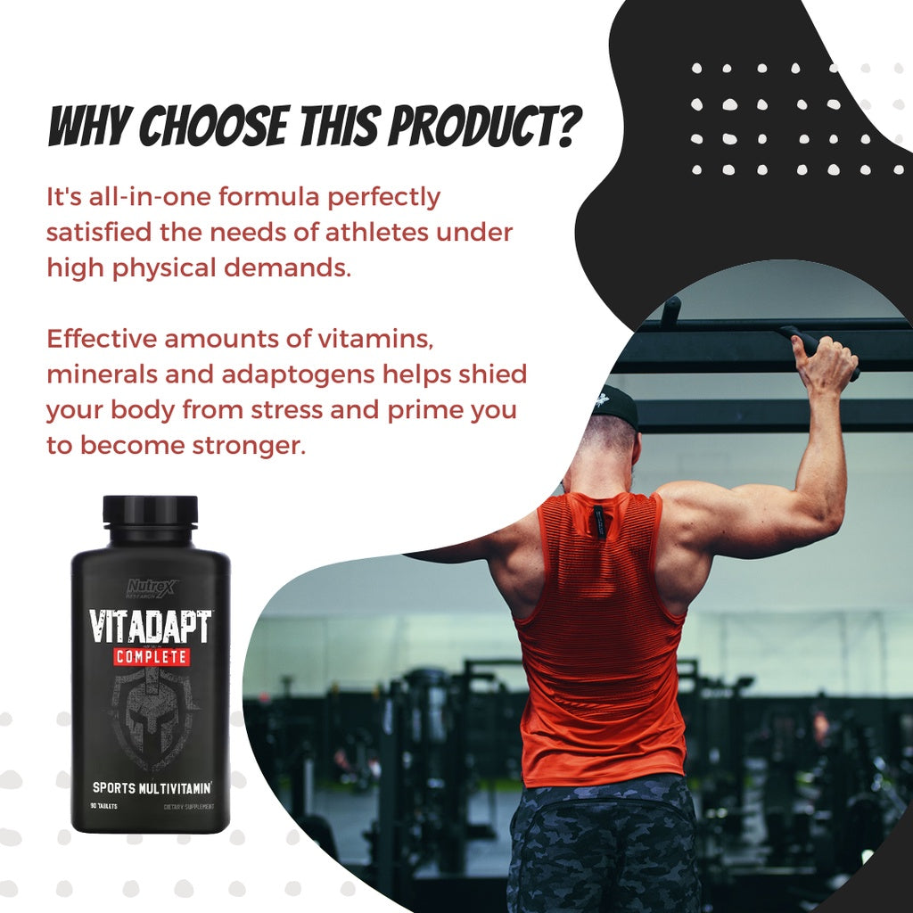 Nutrex Vitadapt Complete Sports, Multivitamin, 90 Tablets – Ultimate Sup