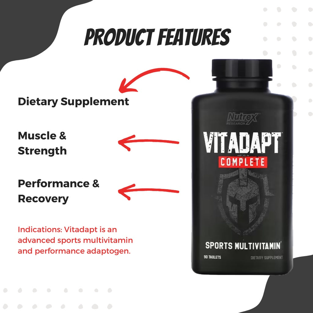 Nutrex Vitadapt Complete Sports, Multivitamin, 90 Tablets – Ultimate Sup